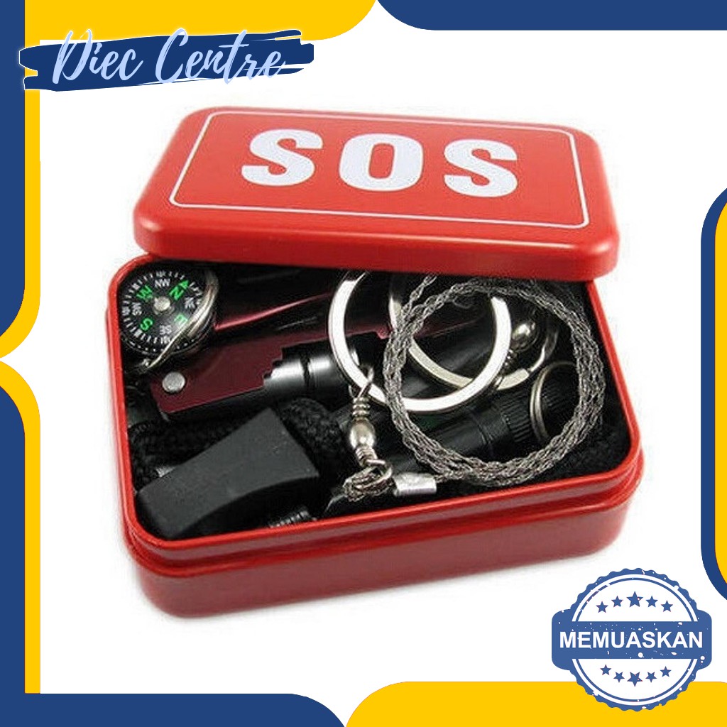 Jual Portable SOS EDC Pack | Outdoor Survival Kit Camping Hiking ...