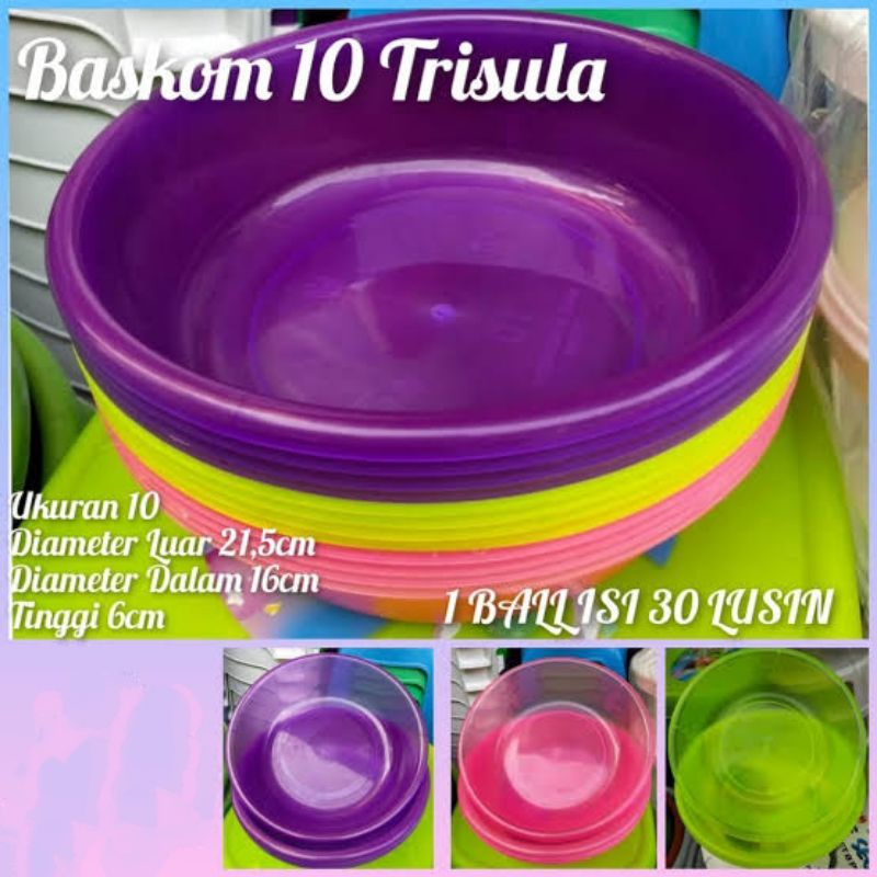 Jual (keluargastore)harga grosir 12 baskom trisula warna 10" besek ...