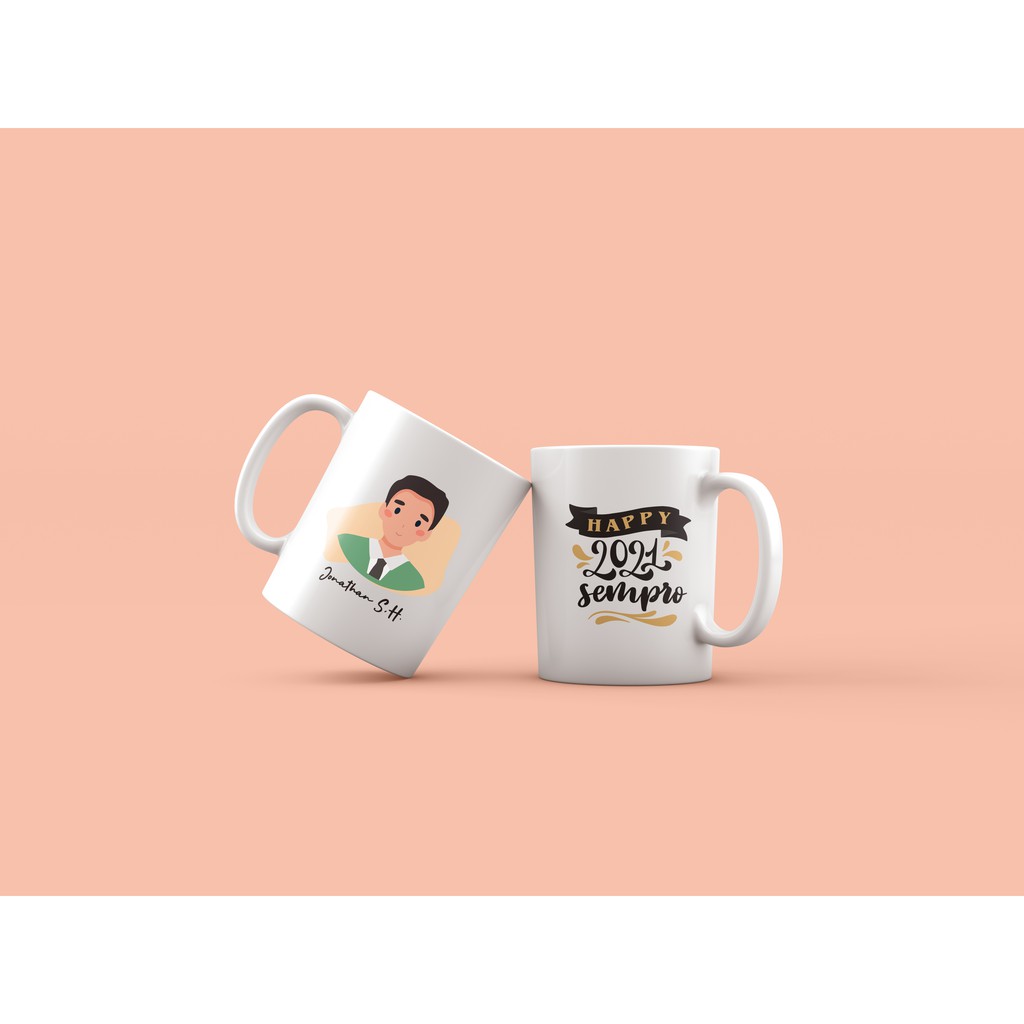 Jual Mug Wisuda Custom Nama Happy Semprotulation Hadiah Gelas Karakter ...