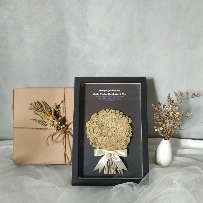 Jual frame Kado dried flower lokal edel budidaya bingkai | Shopee Indonesia