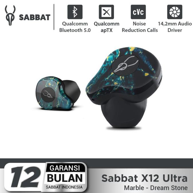 Jual True Wireless Earbuds TWS Sabbat X12 Ultra Marble - Dreamy | Shopee Indonesia