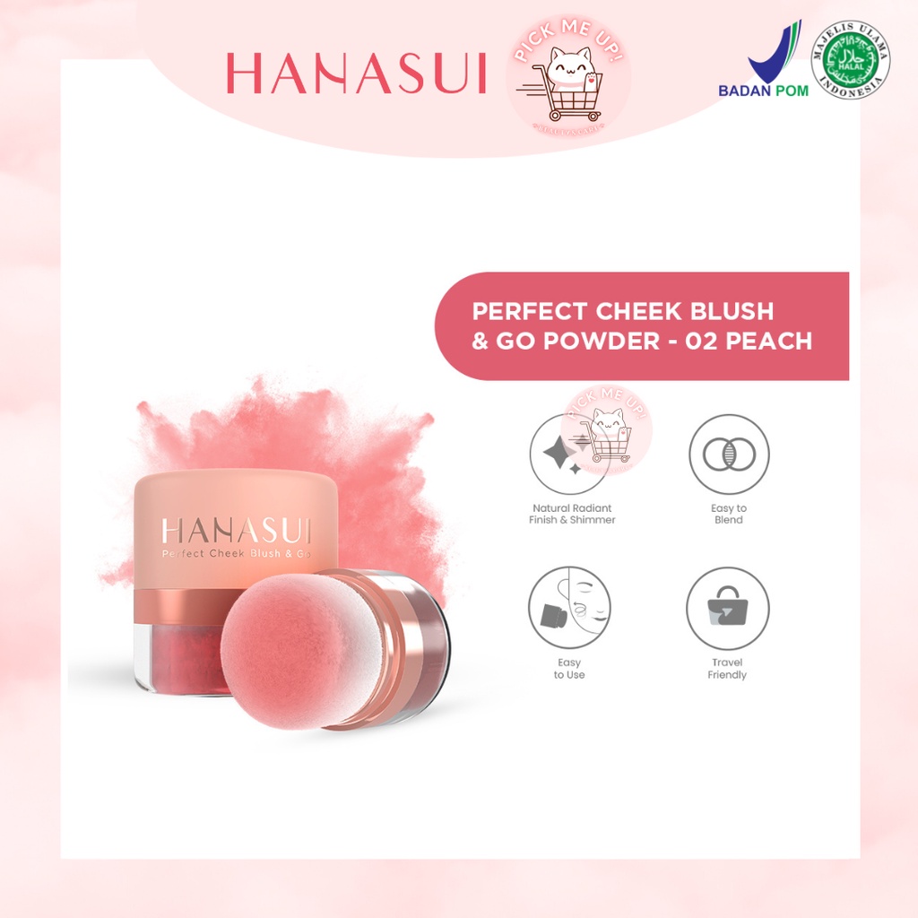 Jual HANASUI Perfect Cheek Blush & Go Powder | Blush On | Blush Powder ...