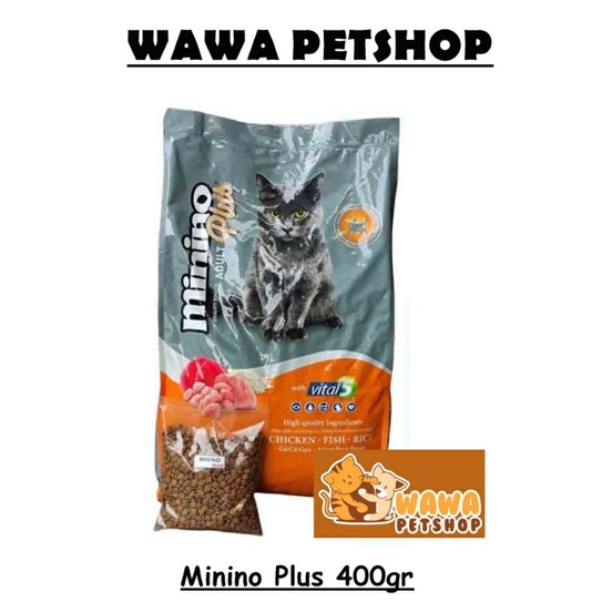 Jual MININO PLUS REPACK 400GR / minino plus repack 400gr / makanan ...