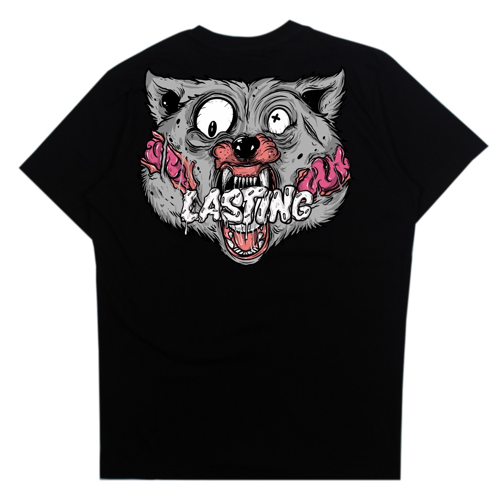 Jual Lasting T-Shirt Eat Wolf Black Kaos Distro / Baju Lasting Cloth ...