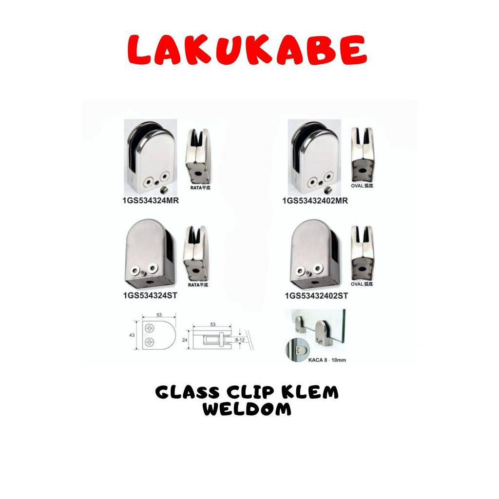 Jual Glass Clip Klem Railing Tiang Balkon Penjepit Kaca Stainless ...