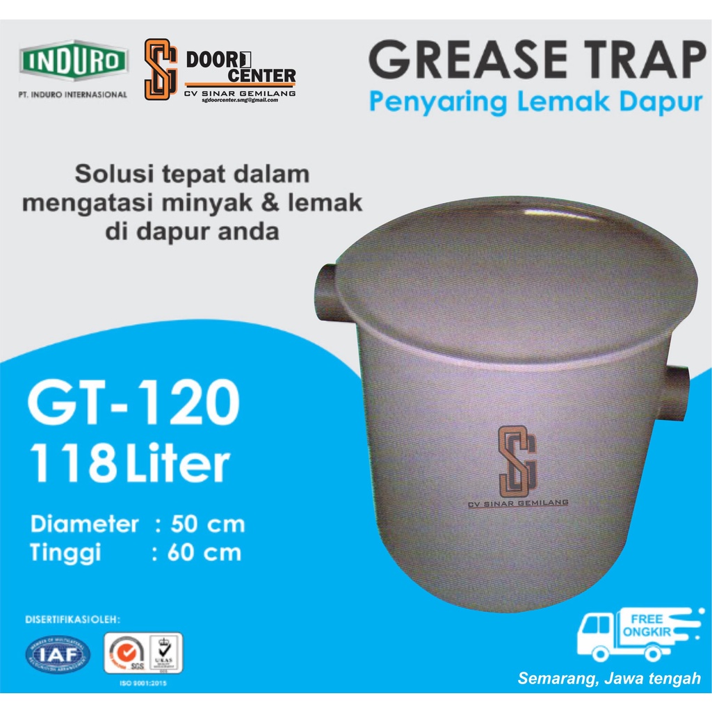 Jual GREASE TRAP | TIPE : GT -120 | INDURO | Shopee Indonesia