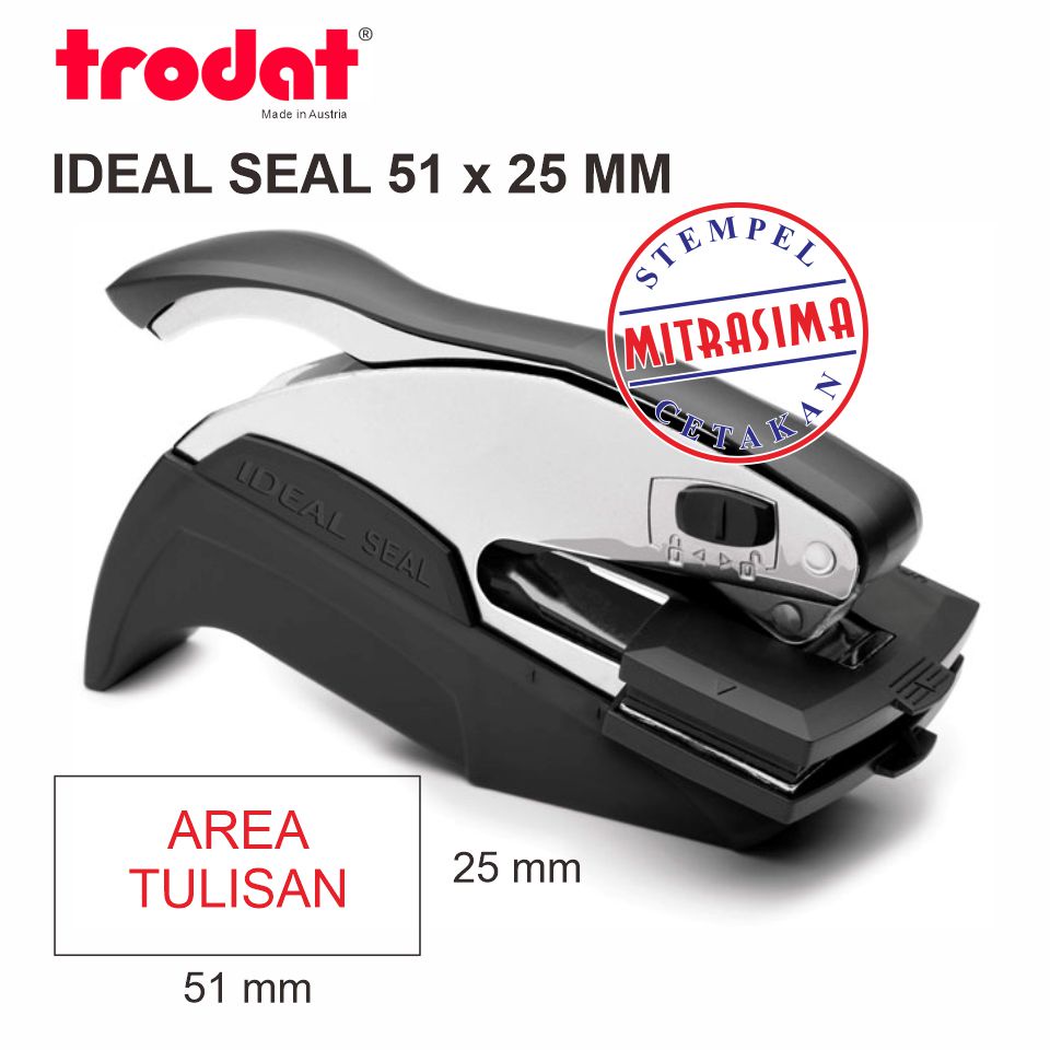 Jual Trodat Ideal Seal 51 x 25 mm ( Stempel Timbul / emboss persegi ...