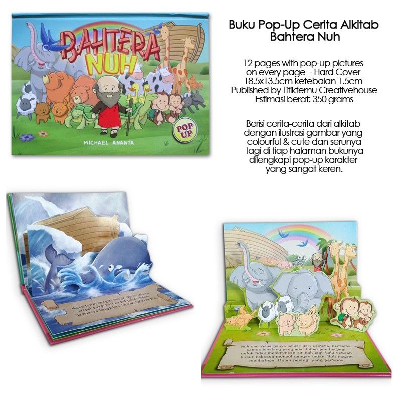 Jual Buku Pop Up Cerita Alkitab Bahtera Nuh | Shopee Indonesia