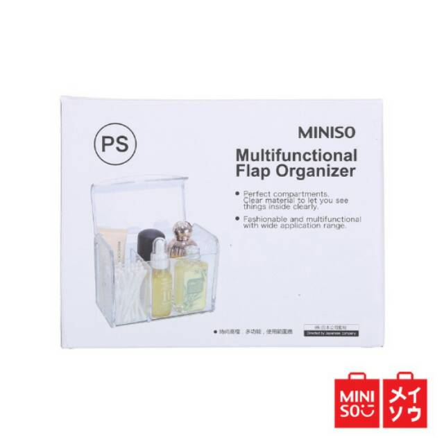 Jual Miniso Official Flip multi-purpose storage box (transparent ...