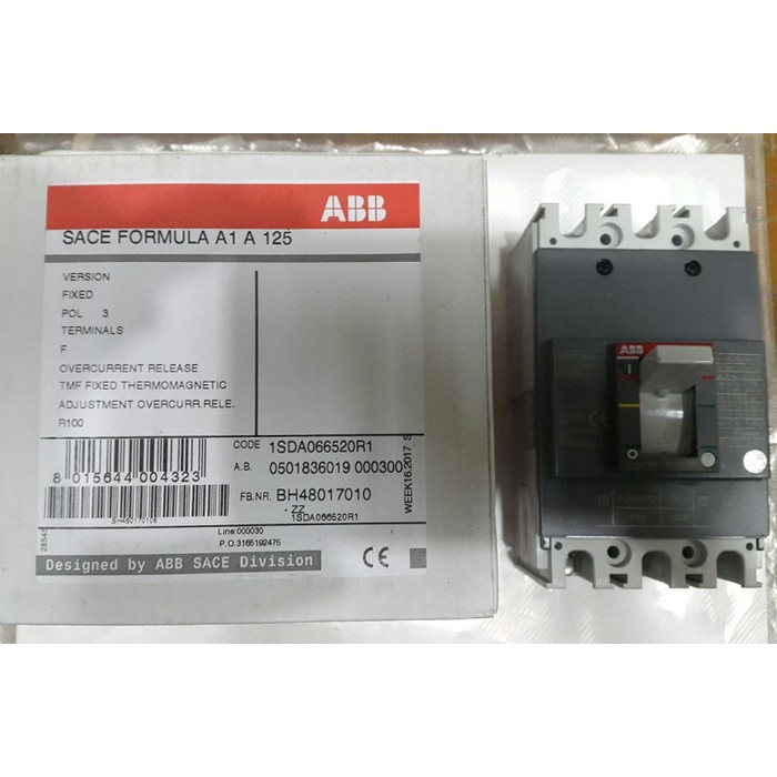 Jual MCCB 100A 3P Tipe Sace Formula A1 Fixed A1A125TMF 10kA Merk ABB | Shopee Indonesia