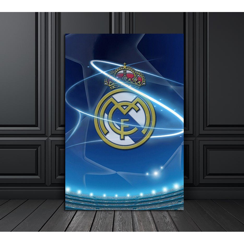 Jual Poster Kayu Real Madrid FC/Hiasan DInding Kayu/Poster Real Madrid ...