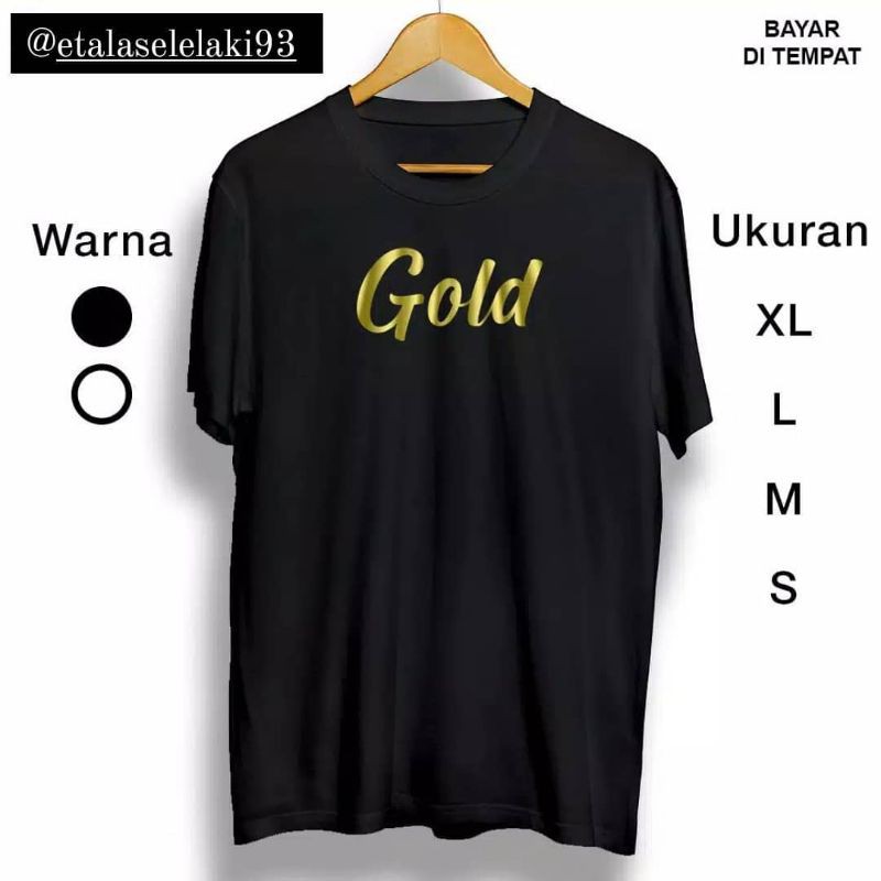 Jual Baju Gold / Baju Sablon Satuan / Baju Custom / Baju Emas | Shopee ...