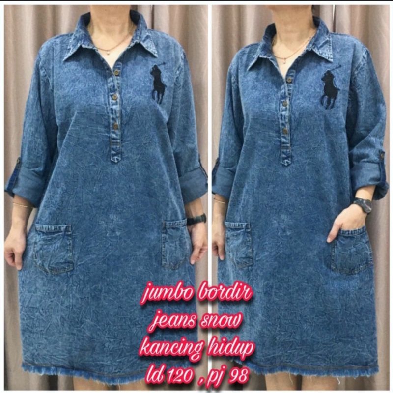 Jual Tunik Jeans Wanita Dewasa Terbaru 2025 Kekinian Import Harga Murah ...