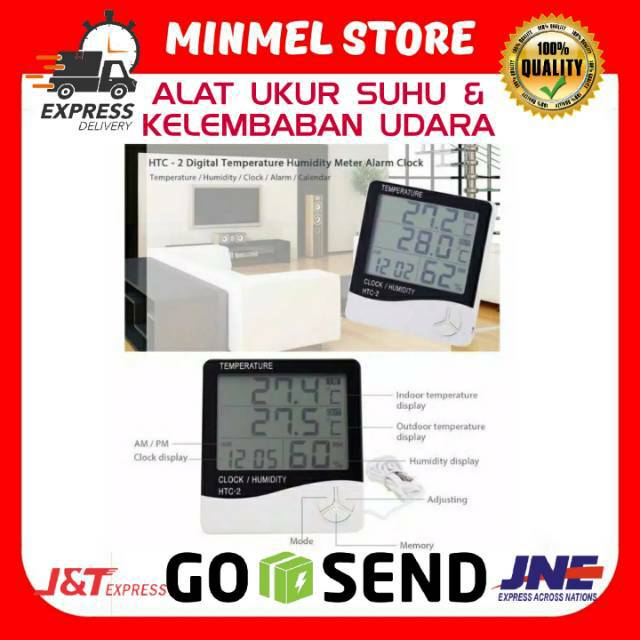 Jual TERMOMETER RUANGAN Digital temperature, Humidity Meter ALAT UKUR ...