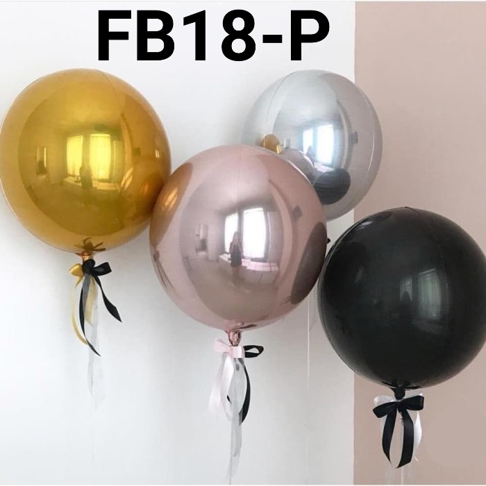 Jual FB18-P Balon foil bola bulat orbz 4D 18 inch 45 cm helium quality ...