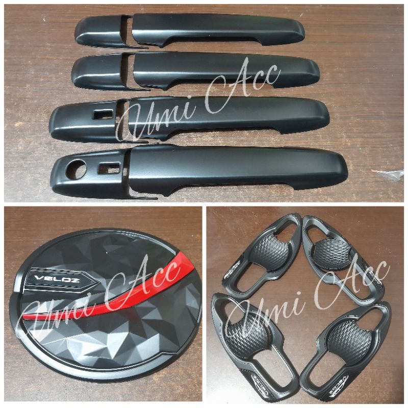Jual Paket Cover Handle Outer Dan Tank Cover Hitam Doff Veloz 2022 2023 Up Platinum | Shopee ...