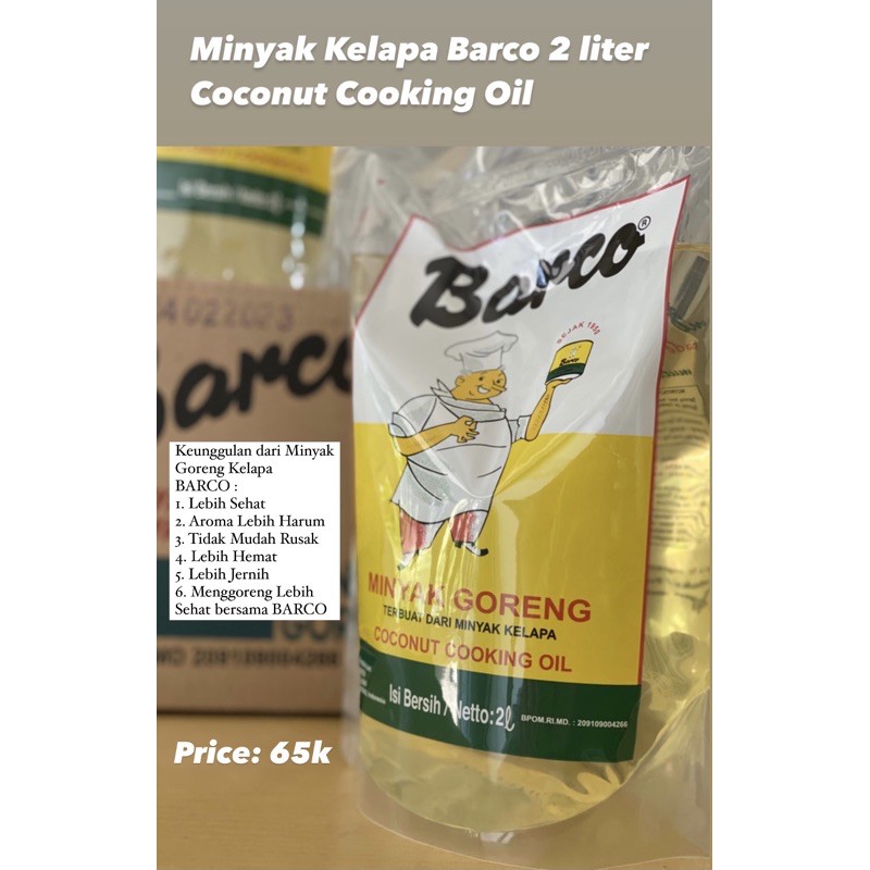 Jual barco cco minyak kelapa coconut cooking oil 2 liter | Shopee Indonesia