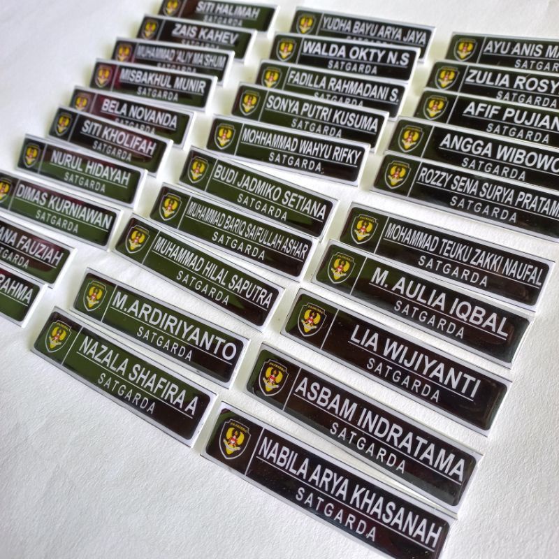 Jual ASTONE NAME TAG / Papan nama dada + Resin / Nama dada Akrilik ...