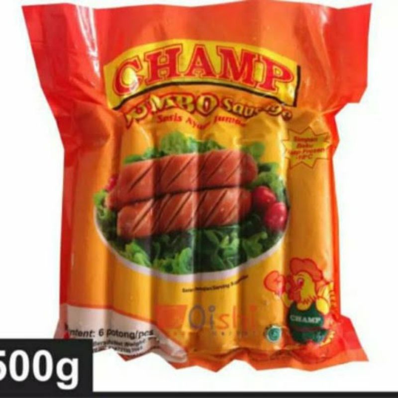 Jual CHAMP SOSIS SAPI BAKAR JUMBO | Berat Bersih 500gr | Shopee Indonesia