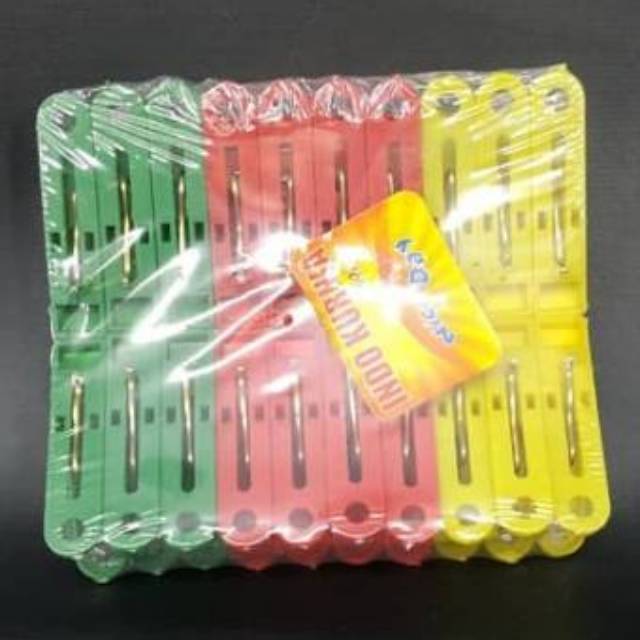 Jual Jepitan baju Penjepit Pakaian 20pcs jemuran warna warni | Shopee ...