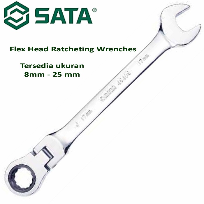 Jual SATA 46412 Kunci Ring Pas 21 mm Flex Head Ratcheting Wrenches ...