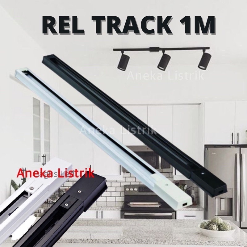 Jual REL TRACK LIGHT 1M / TRACK RAIL SPOT LIGHT / REL LAMPU SOROT ...