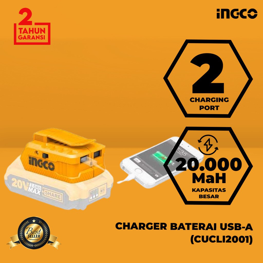 Jual CUCLI2001 POWERBANK CHARGER BATERAI LITHIUM ION CORDLESS BATTERY ...