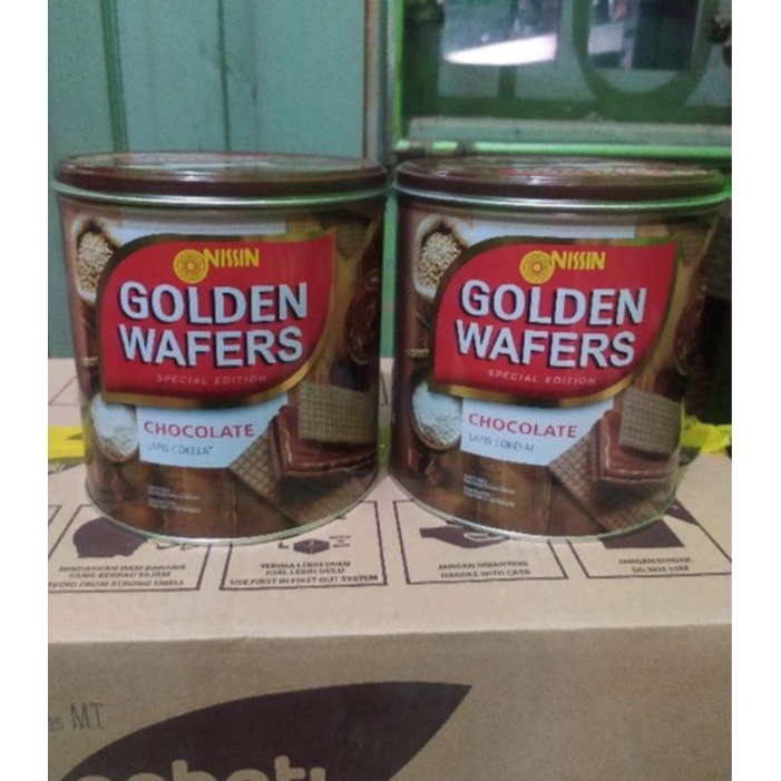 Jual Nissin Golden wafer kaleng 1 dus isi 6 | Shopee Indonesia