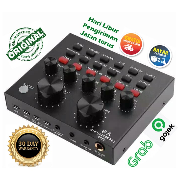 Jual Soundcard V8 Original Sound Card V8 Mixer Audio USB External Sound ...