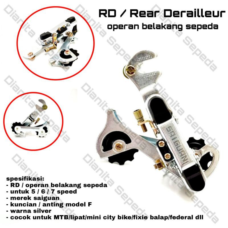 Jual RD Rear derailleur 7 speed operan belakang sepeda lipat mtb ...