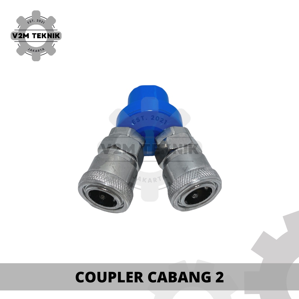 Jual Coupler Kompresor Cabang 2 / Quick Coupler 2 Way / Coupler 2 ...