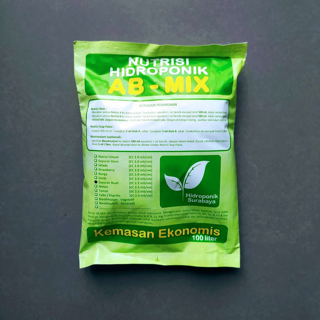 Jual Pupuk AB Mix Nutrisi Hidroponik Sayuran Daun dan Sayuran Buah ...