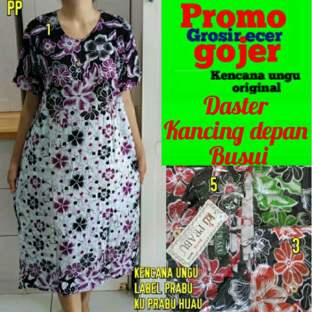 Jual DASTER PRABU IJO KENCANA UNGU | Shopee Indonesia