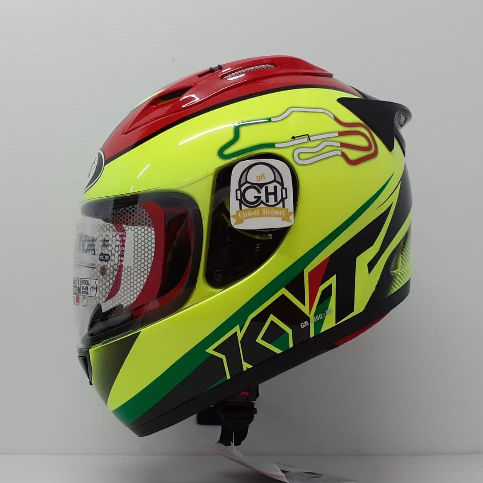 Jual HELM FULL FACE KYT RC7 RC-7 RC SEVEN MOTIF #15 ITALY YELLOW ...