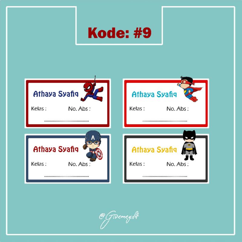 Jual Stiker label buku anak cowok murah | Shopee Indonesia