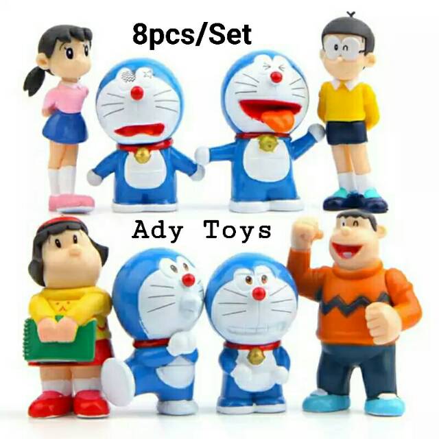 Jual 8pcs/Set Doraemon Jaico Shizuka Minamoto Nobita Nobi Takeshi Giant ...
