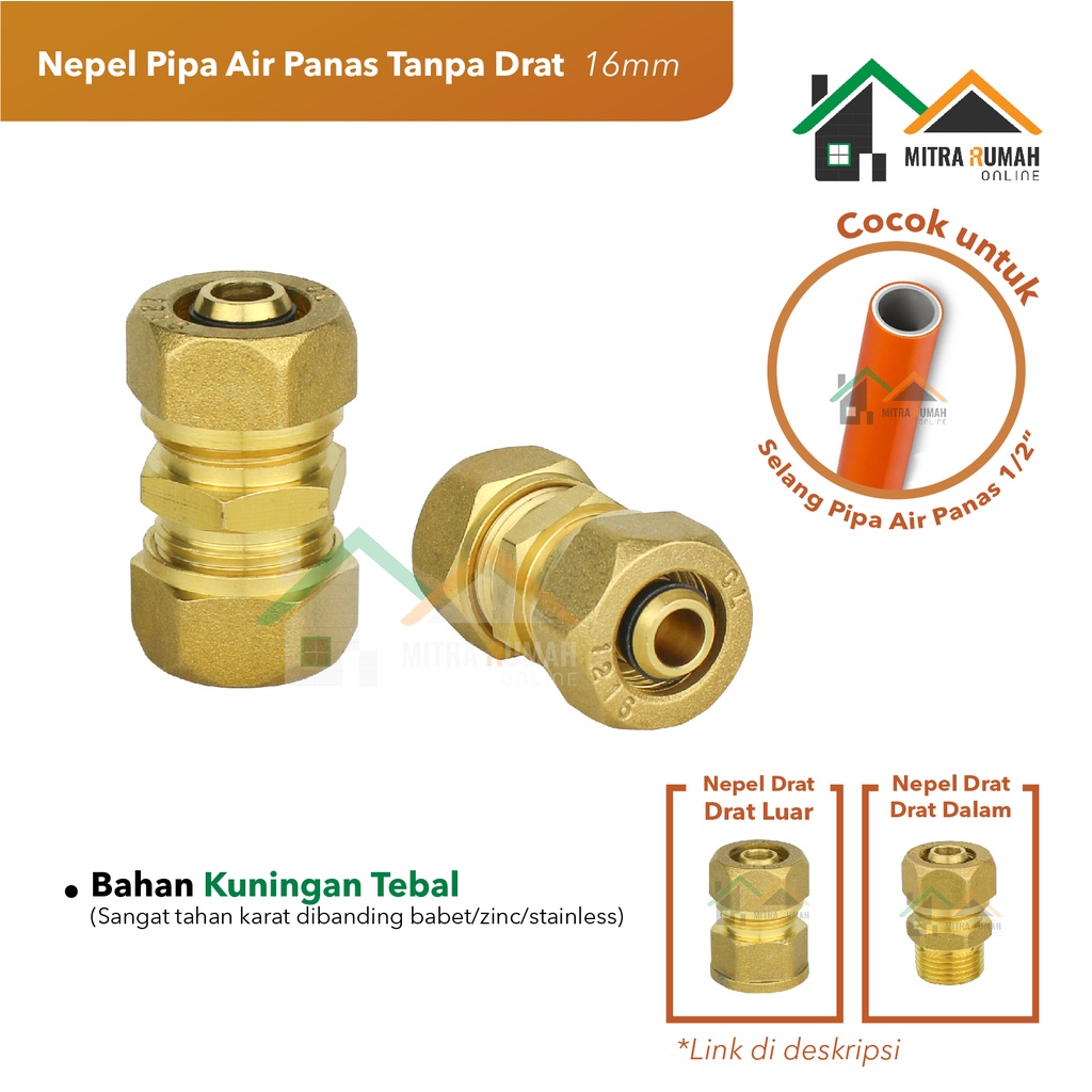 Jual Socket Nepel Sambungan Pipa Selang Air Panas Fitting Union Lurus 1 ...