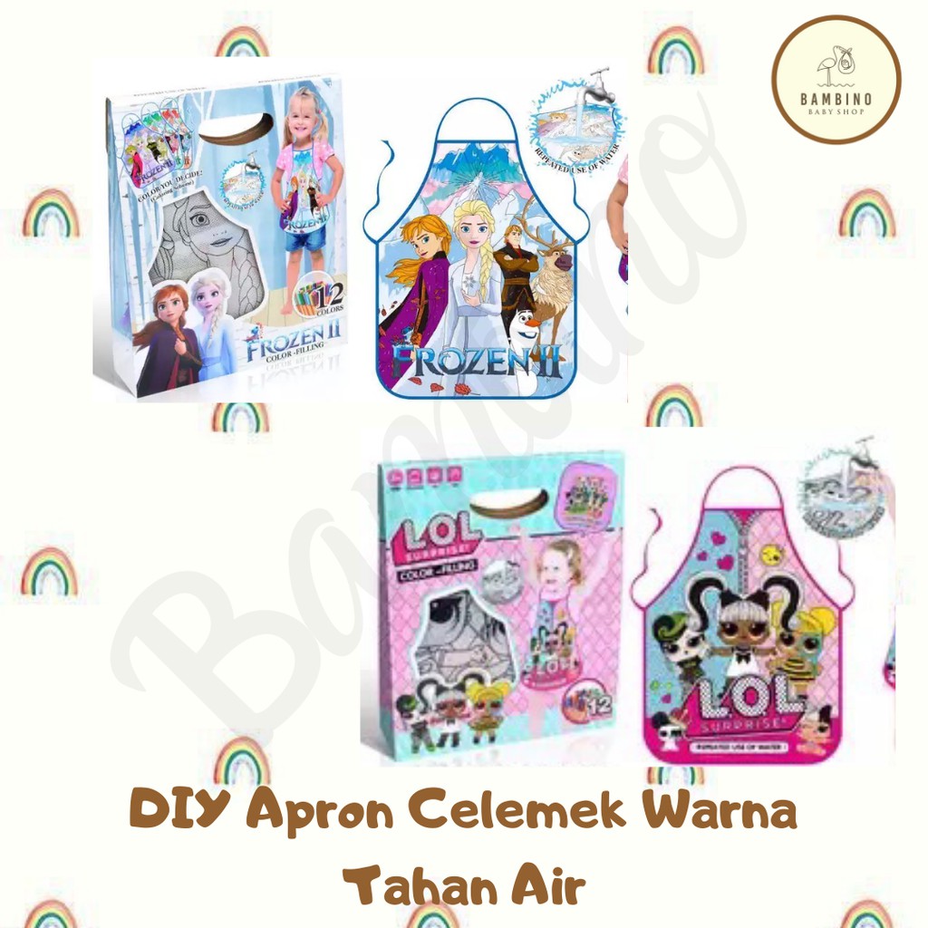 Jual MAINAN DIY EDUKASI ANAK PEREMPUAN MEWARNAI CELEMEK ANAK MASAK ...