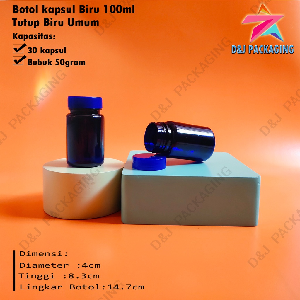Jual Botol kapsul isi 30/Botol kapsul 100ml + Plug Inner | Shopee Indonesia