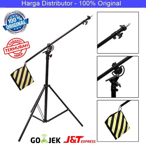 Jual 2in1 Boom Arm with Metal Stand for Studio Light Softbox Flash ...