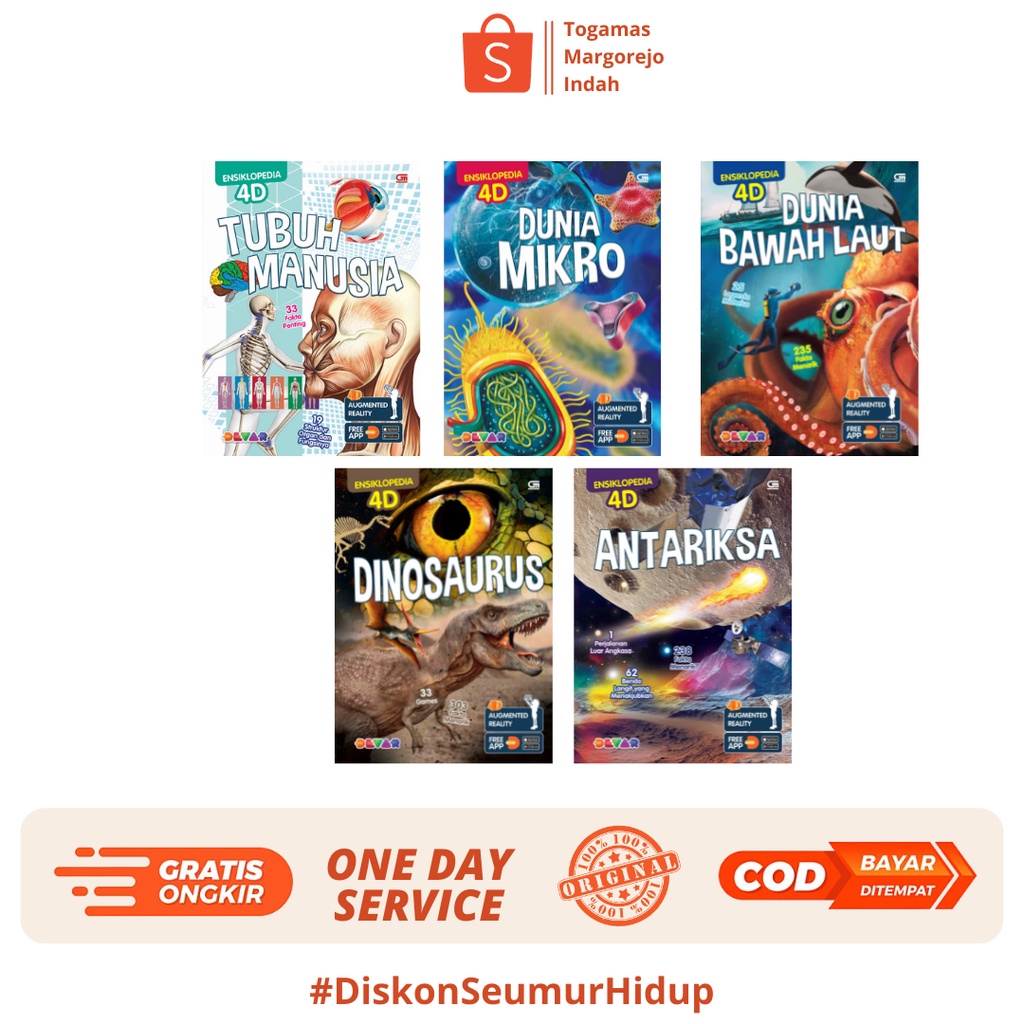 Jual ENSIKLOPEDIA 4D: ANTARIKSA - DINOSAURUS - DUNIA BAWAH LAUT - DUNIA ...