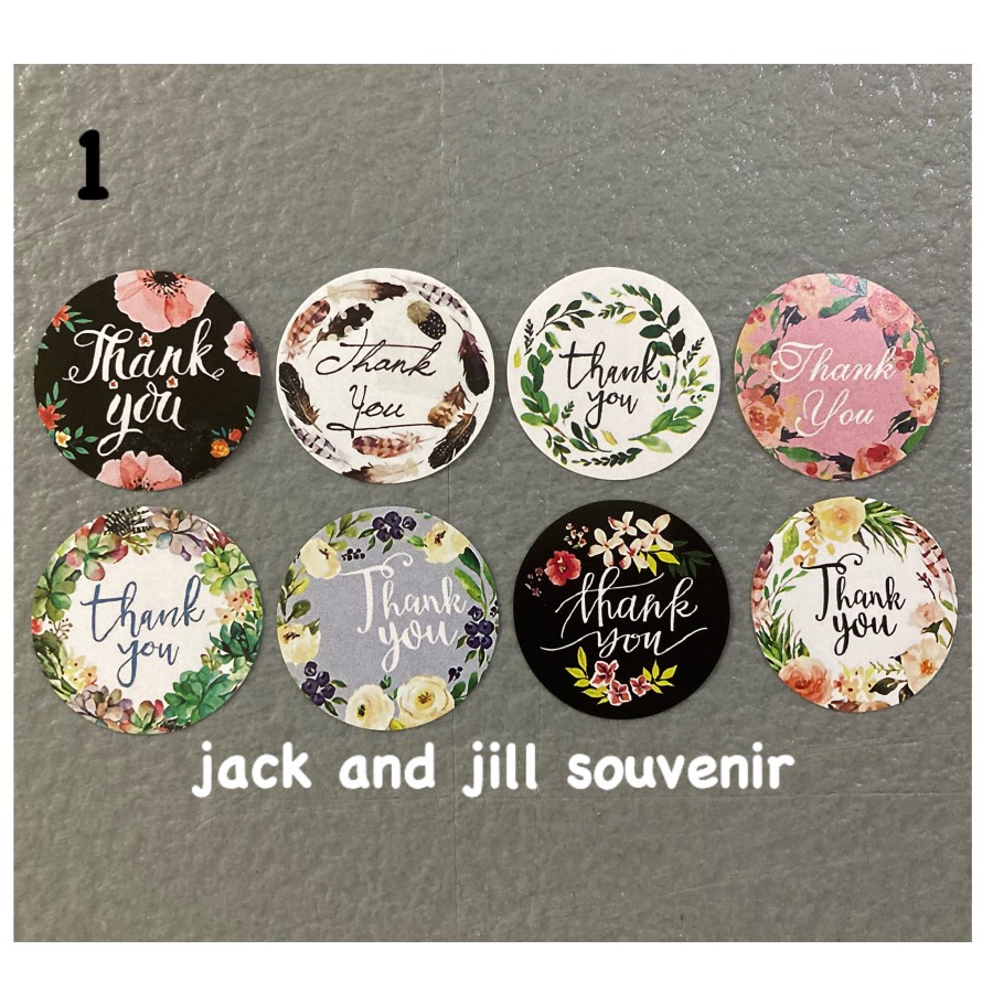 Jual sticker thank you 2,5cm - sticker toples - stiker amplop - sticker ...