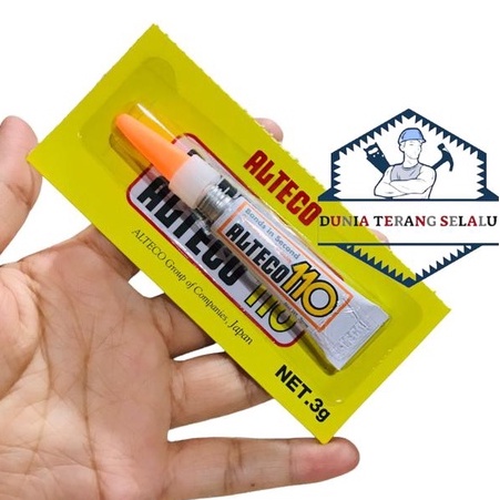 Jual Lem ALTECO 110 3g Kuning - Lem Super Glue Alteco110 3 g - Cyanoacrylate Adhesive (1 BIJI ...