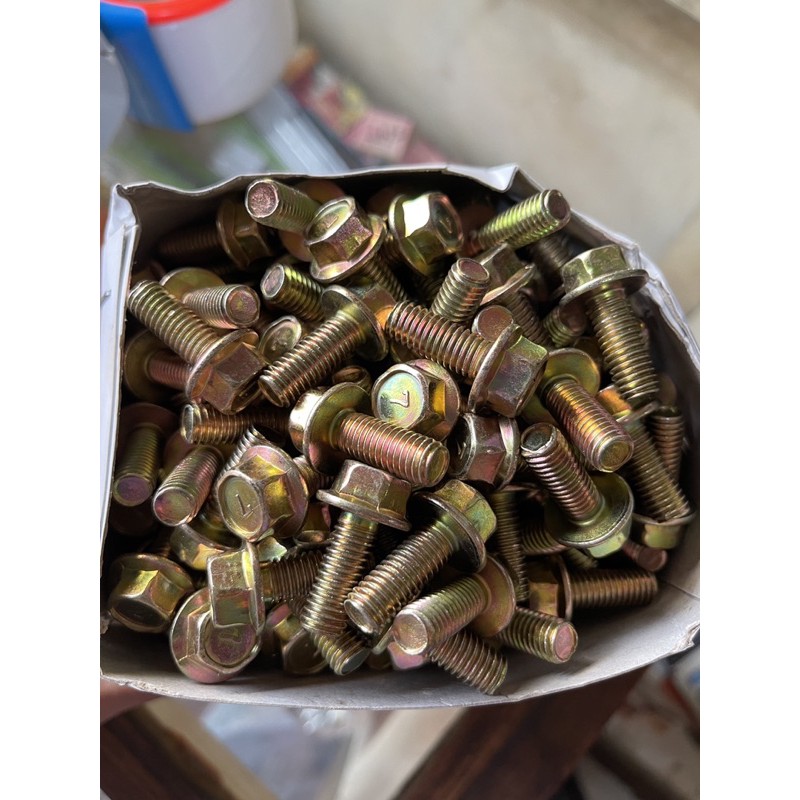 Jual FLANGE BOLT M8 x 20 - BAUT TAPAK KUNING KUNCI 12 PJG 2 CM - BAUT TOPI KUNING KUNCI 12 PJG 2 ...