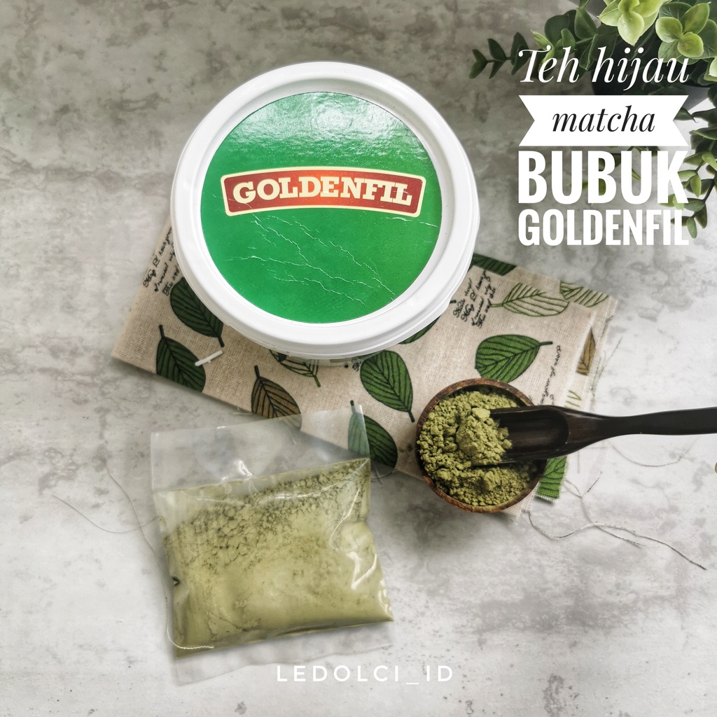 Jual GOLDENFIL MATCHA POWDER MATCHA TEH HIJAU BUBUK KEMASAN KECIL 50 ...