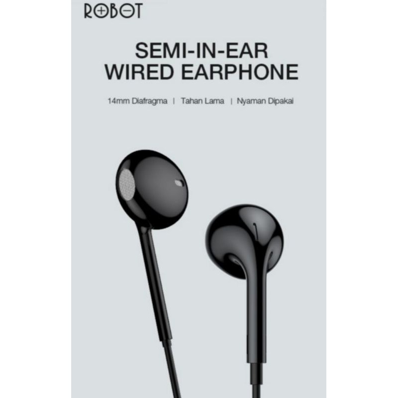 Jual Headset Wire Robot Wired Bass Android iPhone Original 100% Robot ...