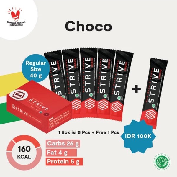 Jual STRIVE Energy Bar Rasa Choco Original Suplemen makanan | Shopee ...
