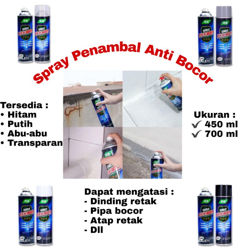 Jual Cat Spray Semprotan Anti Bocor Atap Genteng Pipa Dinding Tembok ...