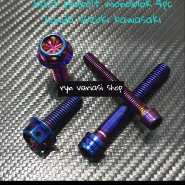 Jual Baut probolt flower kerucut krucut 1set 4pc honda kaliper monoblok nissin/brcmbo bottom ...