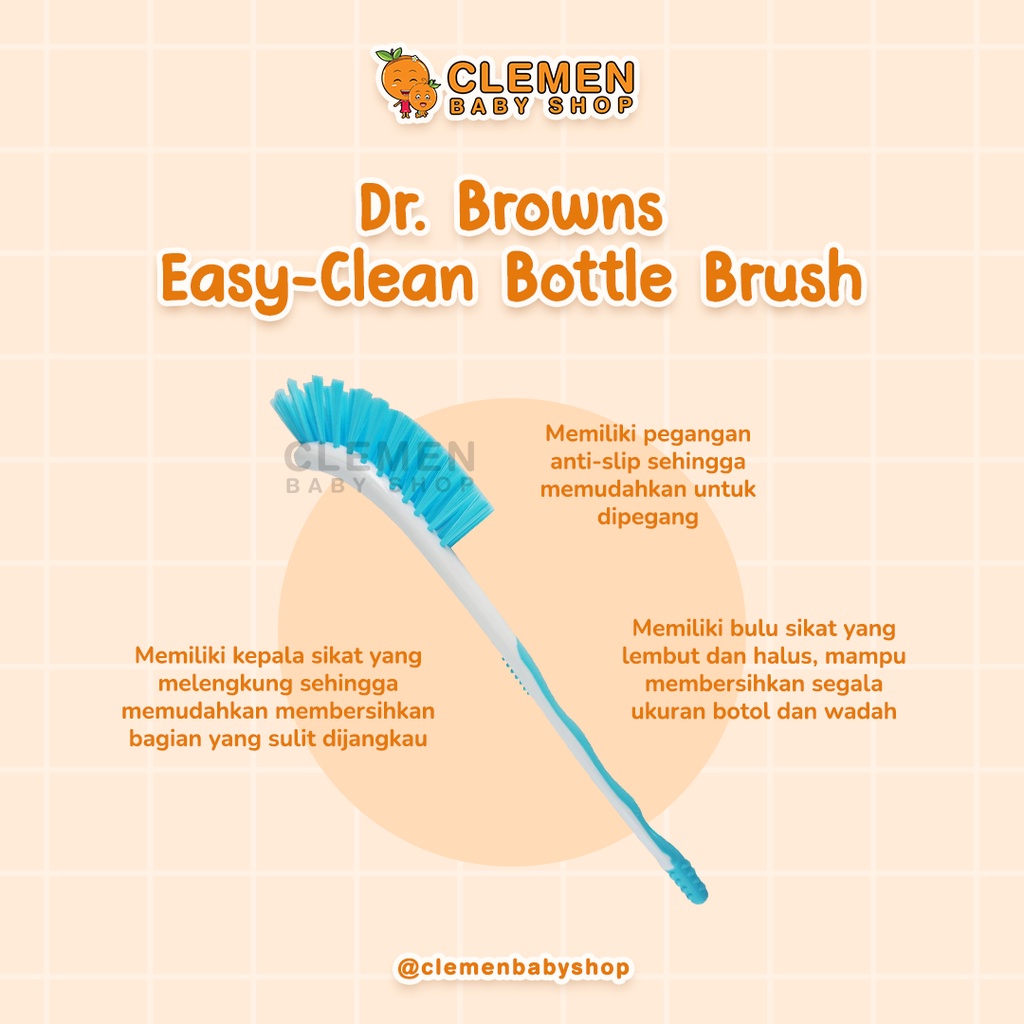 Jual Dr.Brown's Easy Clean Bottle Brush (Sikat Botol Bayi) | Shopee ...